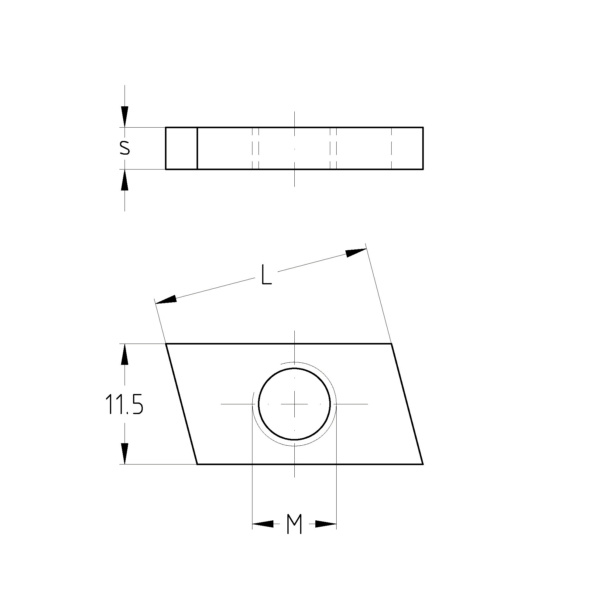 MÜPRO | MPC-Schiebemuttern V2A | 27/18, 28/30 | M8 | normal | 100 Stück